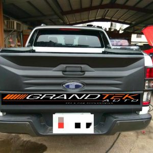 Black Rear Tail Gate Cladding Trim Cover Suitable For Ford Ranger 2012 ...