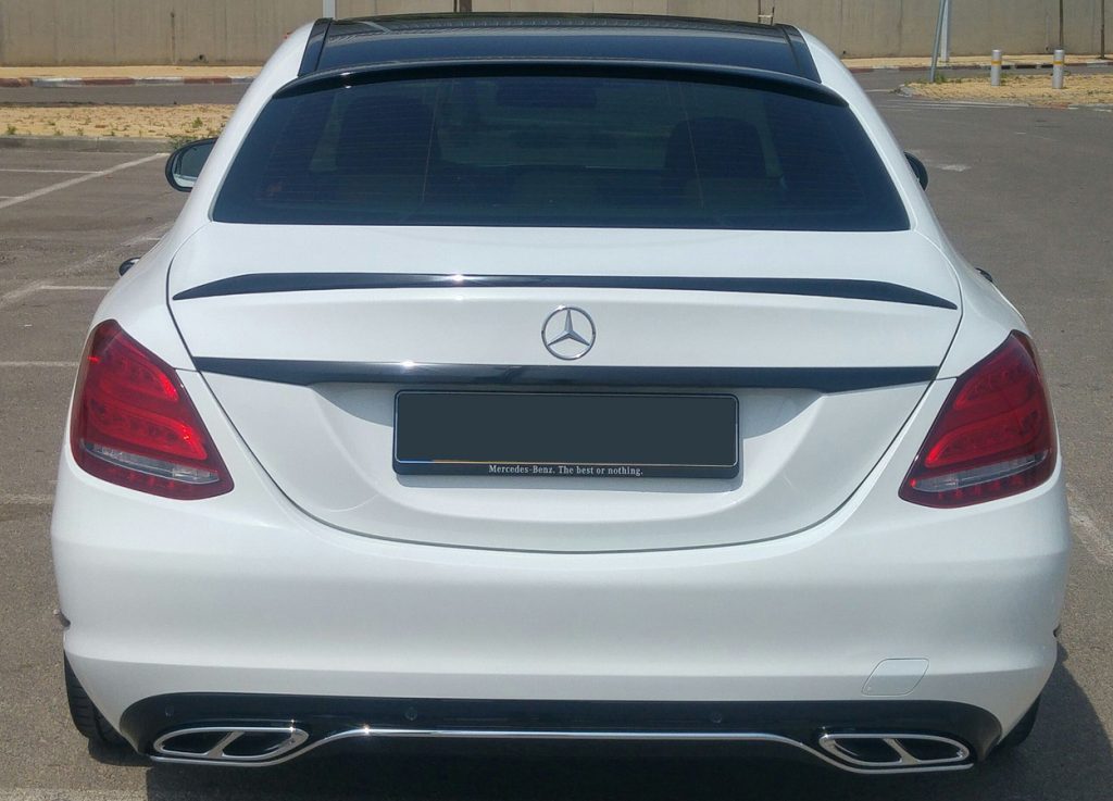 Black Rear Wing suits Mercedes W205 C-Class | Grandtek Auto